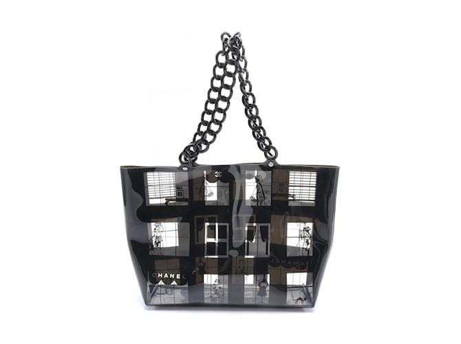 Chanel Windows Line Tote Bag Black Cloth ref.1621799 - Joli Closet