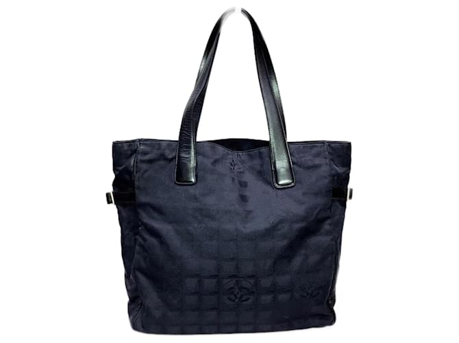 Chanel New Travel Line Tote GM A15825 Black Leather Cloth ref.1622874 - Joli Closet