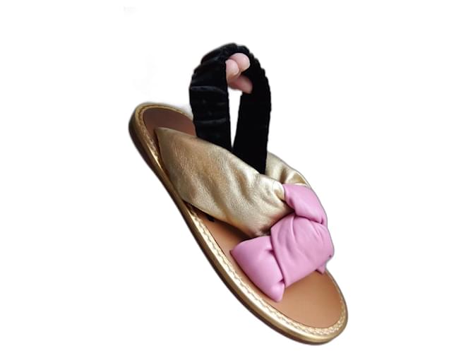 Miu Miu Node Pink Golden Leather ref.1624145 - Joli Closet