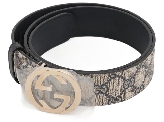 Gucci Interlocking Canvas Medium Belt 85/34 GG Supreme Cloth ref ...