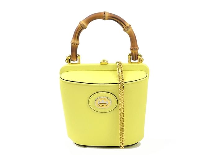 Gucci Yellow Leather Handbag ref.1624799 - Joli Closet