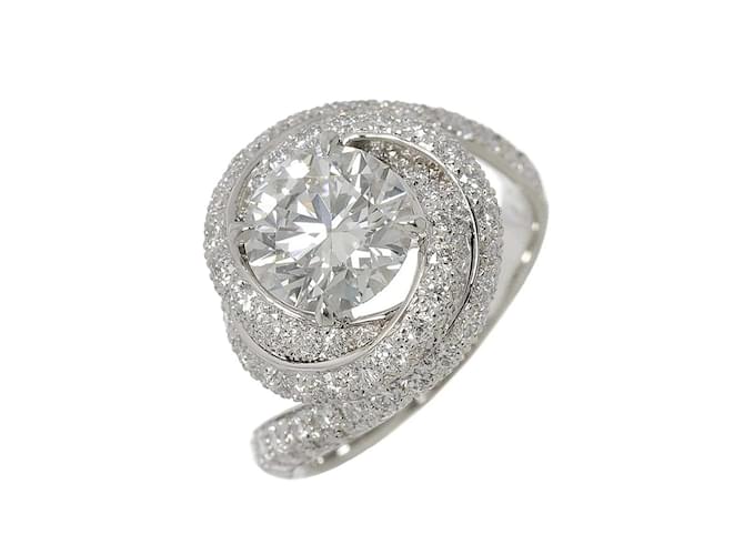 Cartier Trinity Ruban Diamond Ring Platinum ref.1625282 - Joli Closet