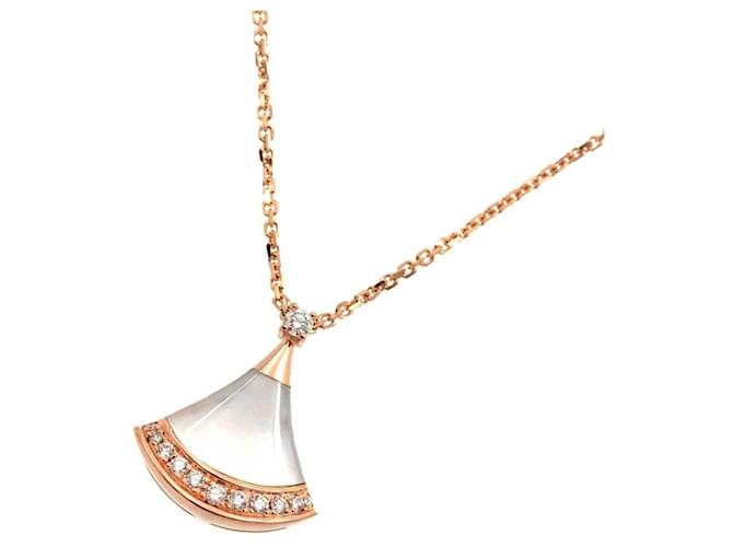 Bulgari Bvlgari Diva Dream Shell Diamond Necklace Pink Pink gold ref ...