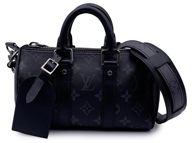 Louis Vuitton Monogram Eclipse Mini Keepall Bandouliere 25 M46271 Black ...