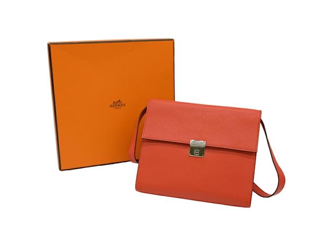 Hermès Hermes Click 16 Shoulder Bag Pouch Wallet Orange Diamond ref ...