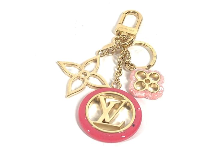 Louis Vuitton Portocle Color Line Bag Charm Keychain Pink Golden Metal ...