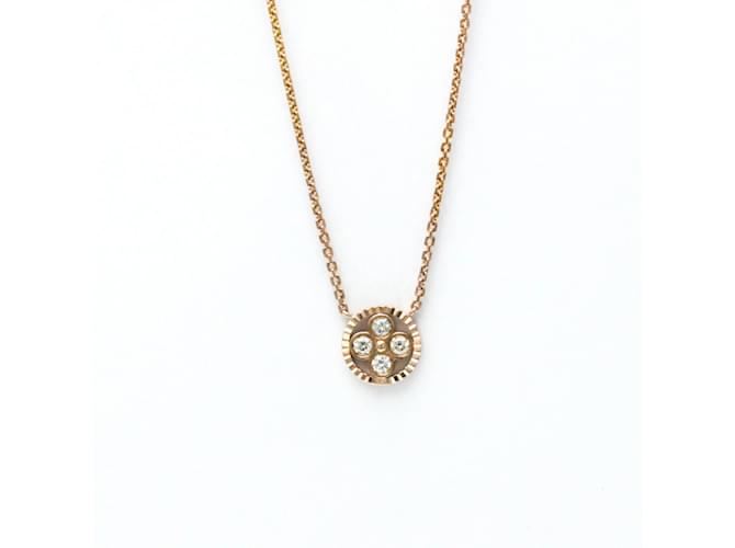 Louis Vuitton Pandantif Blossom Pendant Necklace Golden Pink gold ref ...