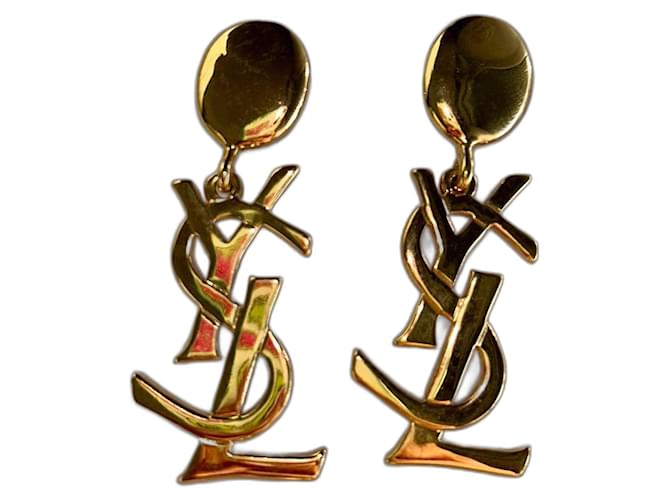 Yves Saint Laurent BO Clips Logo YSL rare and iconic model Gold ...