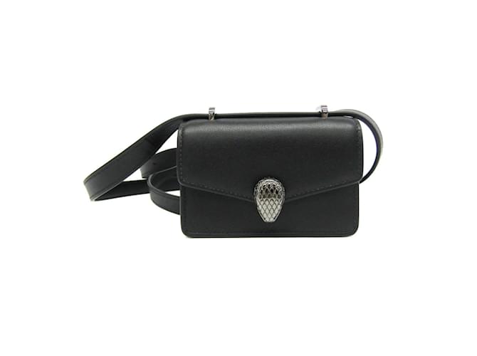Bulgari Bvlgari Serpenti Forever Micro Bag Black Leather ref.1630081 ...