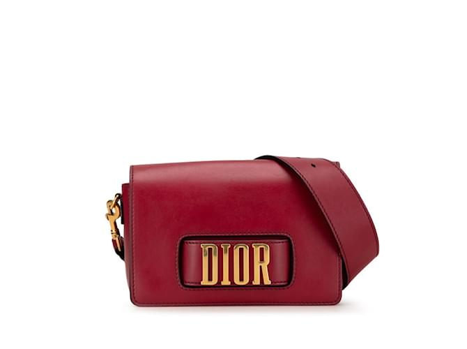 Christian Dior Dior Evolution Flap Shoulder Bag Red Leather ref.1630563 ...