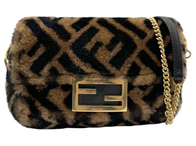 Fendi Brown Fur Shoulder Bag ref.1632114 - Joli Closet