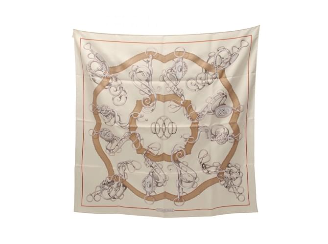 Hermès Hermes Carre 90 LIFT PROFILE Scarf Multiple colors Cream Silk ...