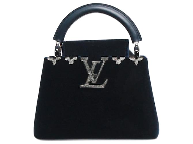 Louis Vuitton Midnight blue velvet crystal Capucines bag ref.1633765 ...