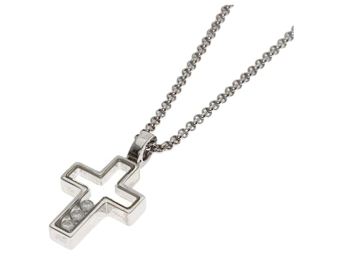 Chopard Happy Diamond Cross Motif Necklace White gold ref.1634018 ...
