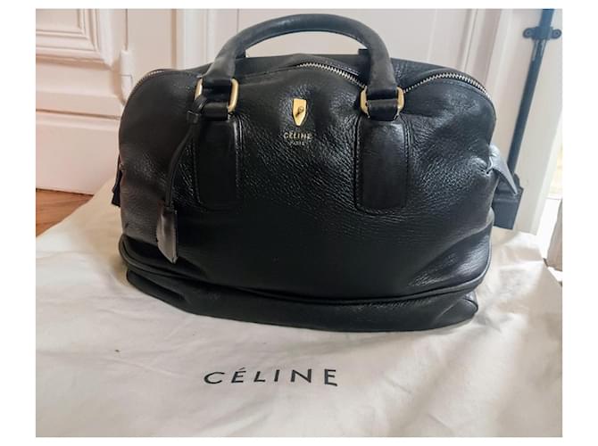 Céline Celine Bowling Bag Black Gold hardware Leather ref.1637060 ...