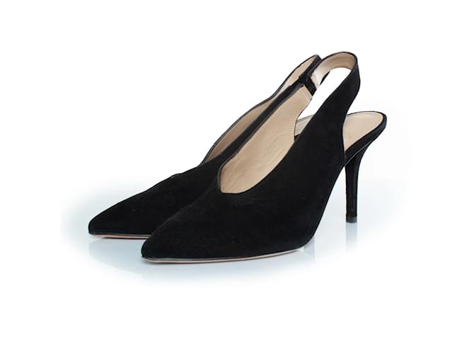Lola Cruz, black suede slingback heels ref.1637330 - Joli Closet