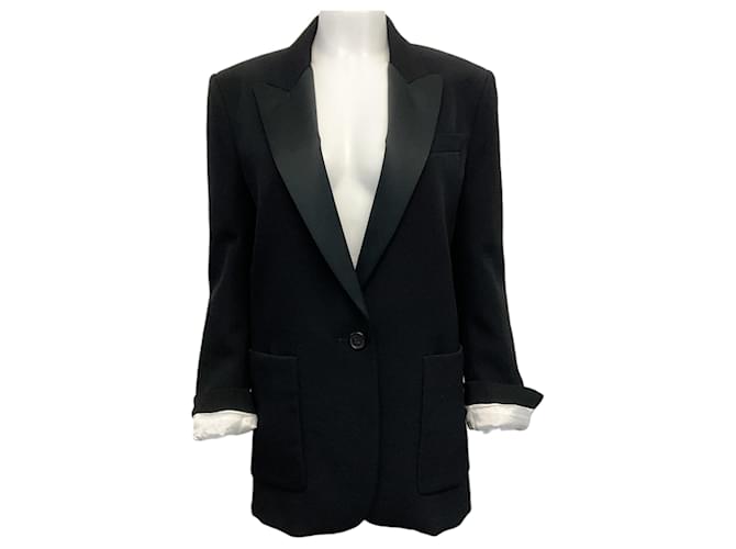 Isabel Marant Black Layla Tuxedo Jacket Polyester ref.1638879 - Joli Closet