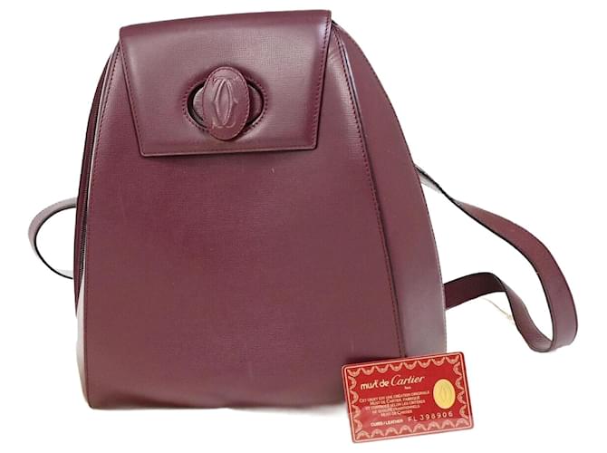 Cartier Must de Cartier Dark red Leather ref.1640817 - Joli Closet