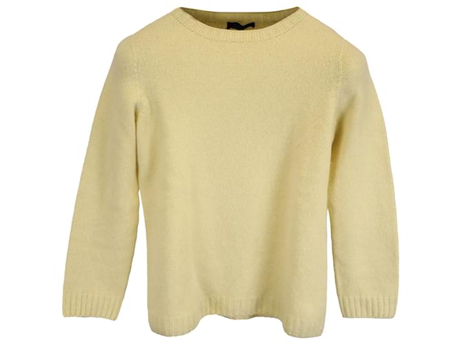 The Row Knitted 3/4 Sleeve Sweater in Yellow Cashmere Wool ref.1641852 ...