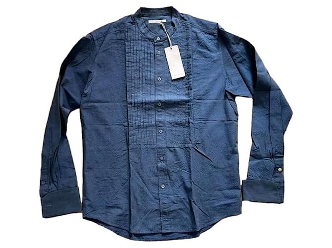 Ted Baker Paisley Textured Navy blue Cotton ref.1642800 - Joli Closet