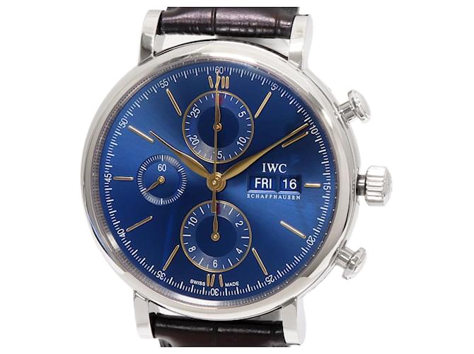 IWC Blue Dial Portofino Chronograph Watch IW391036 Metal ref.1646055 ...