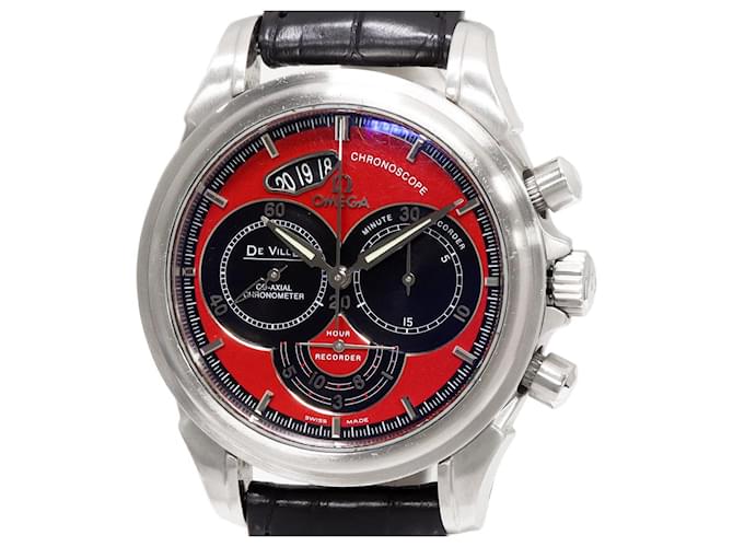 Omega Black Red Dial De Ville Chronoscope Watch 4851.61.31 Metal ref ...