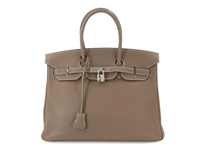 Hermès Hermes Birkin 35 Handbag in Etoupe Gray Taupe Leather ref.1651719 - Joli Closet
