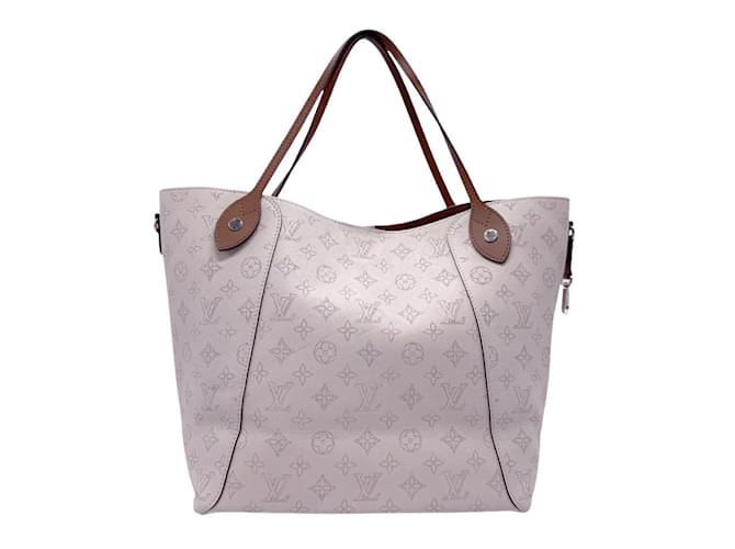 Louis Vuitton Monogram Mahina Hina PM Brume Handbag Beige Leather ...