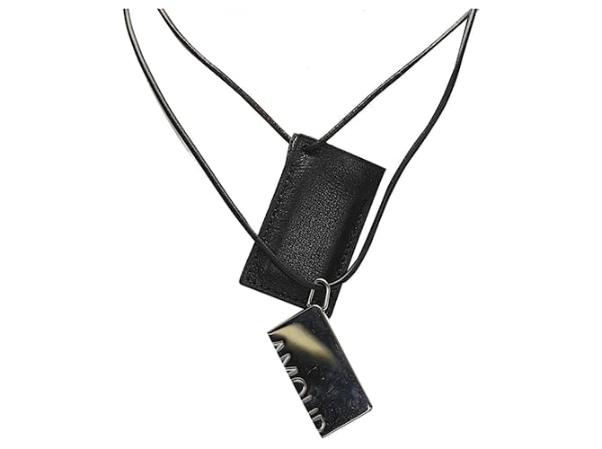 Hermès Black Hermes Api Leather Choker ref.1664777 - Joli Closet