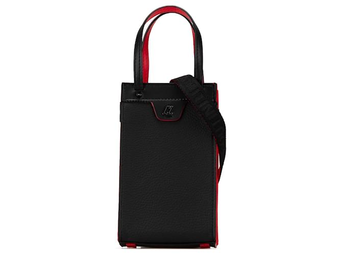 Black Christian Louboutin Mini Grained Calfskin Ruistote Satchel ...
