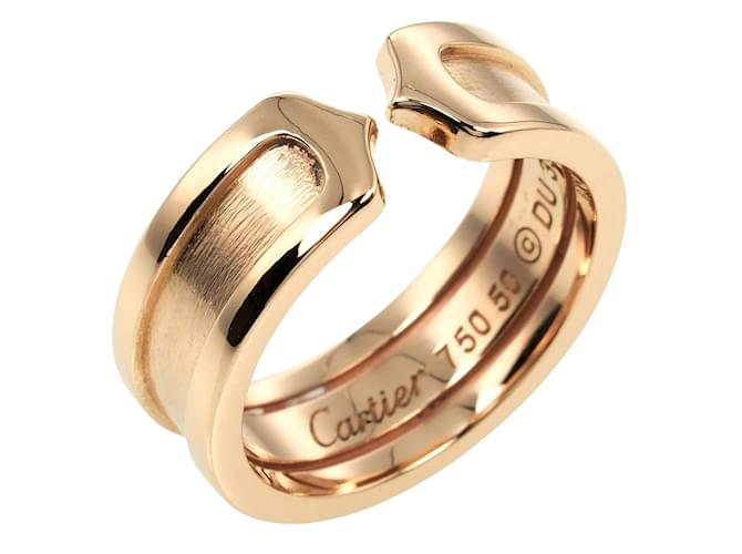 Cartier 2C Band Ring in Pink Gold Golden ref.1666637 - Joli Closet