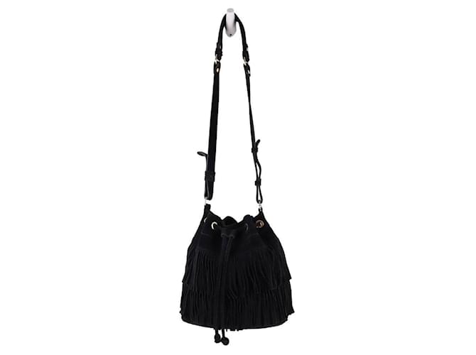 SéZane Suede shoulder bag Black Deerskin ref.1669015 - Joli Closet