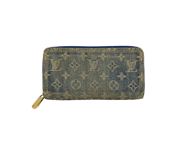 Louis Vuitton Denim Long Wallet Blue ref.1673546 - Joli Closet