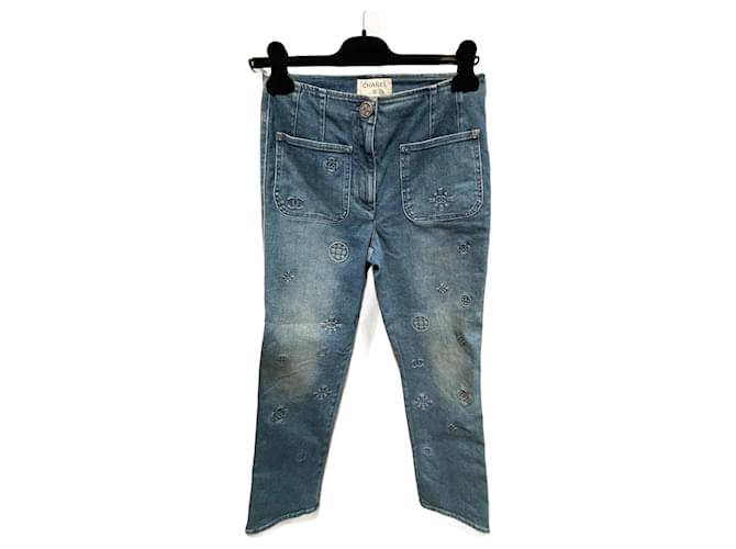 Chanel Jeans Blue Cotton Elastane ref.1677461 - Joli Closet