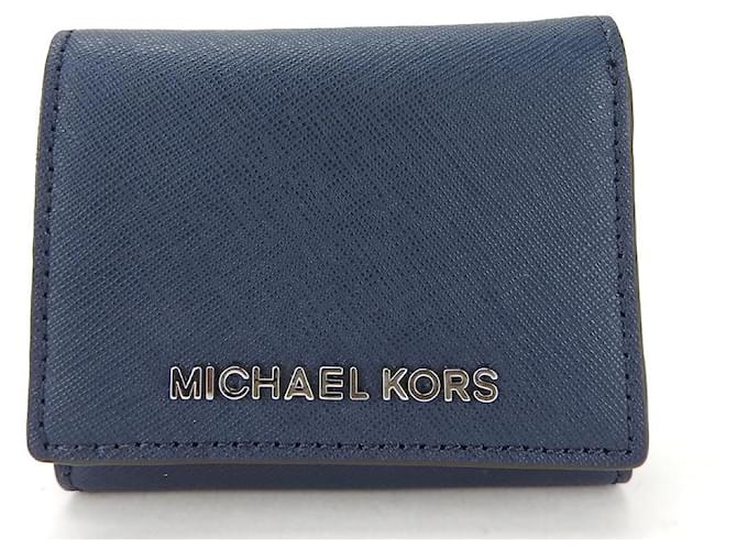 Cartera de cuero plegable Michael Kors 35H9STVZ5L Azul ref.1678500 ...