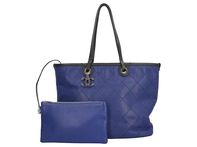 Chanel Shopping Blue Leather ref.1680502 - Joli Closet