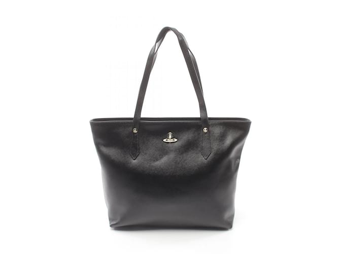 Vivienne Westwood Red Label SHOPPER Orb Tote Bag Black Leather ref ...