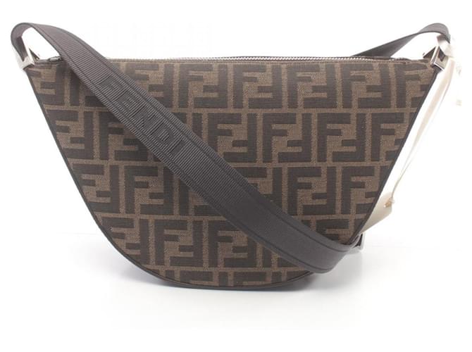 Fendi Melon Small Shoulder Bag Brown Leather Cloth ref.1708056 - Joli ...