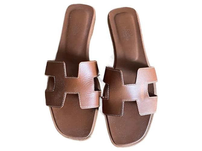 Hermès Oran Brown Leather ref.1708396 - Joli Closet