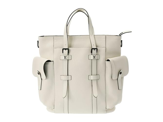 Louis Vuitton Monogram Christopher Tote Blanc White Patent leather ref ...