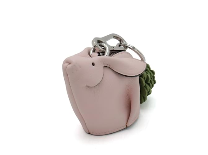 Loewe Animal Collection Bunny Rabbit Coin Case Pink Green Leather ref ...