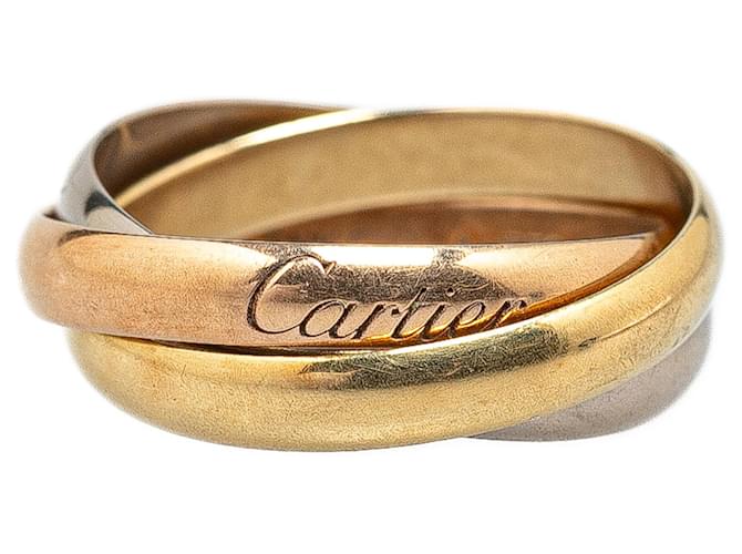 Cartier Gold Tricolor Large Model 18K Gold Classic Trinity Ring Golden ...