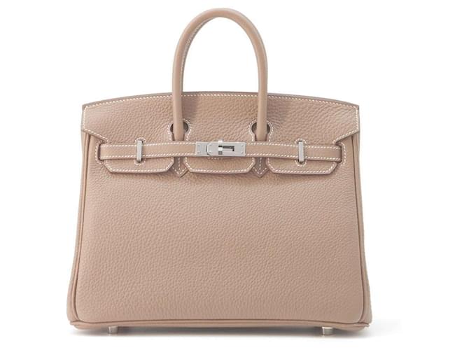Hermès Hermes Birkin 25 Etoupe Togo Handbag Taupe Leather ref.1716518 - Joli Closet
