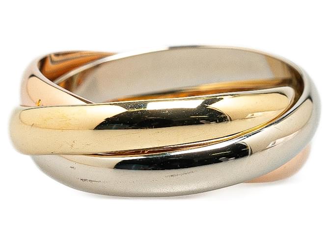 Gold Cartier Tricolor 18K Les Must de Cartier Classic Trinity Ring ...