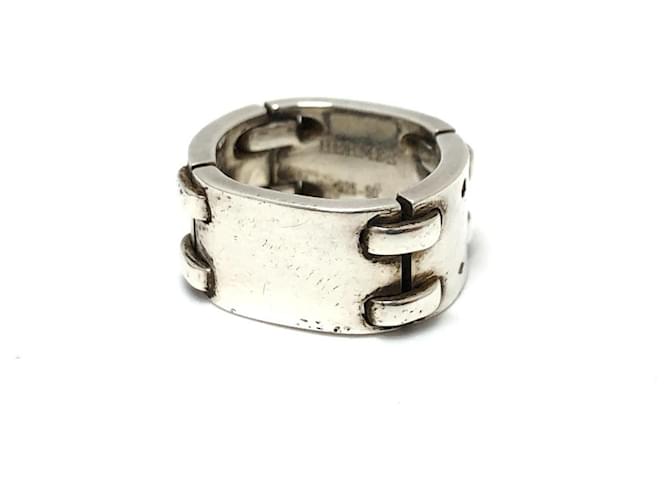 Hermès Hermes Chain Plate Ring in Silver 925 Silvery ref.1720880 - Joli ...