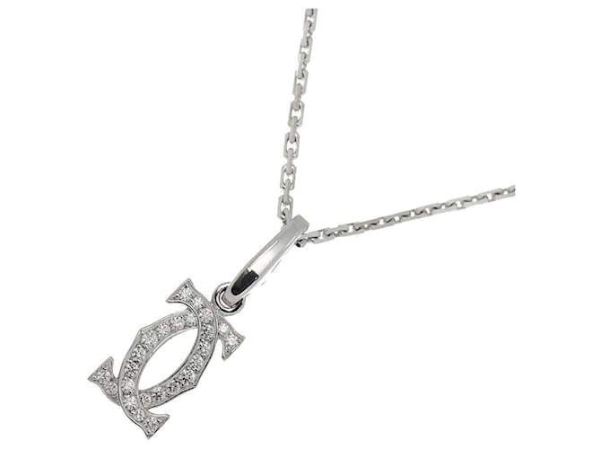 Cartier 2C Diamond Necklace in 18K White Gold ref.1721300 - Joli Closet