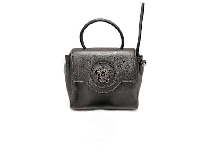 Versace Medusa Mini Silvery Grey Leather ref.1725290 - Joli Closet