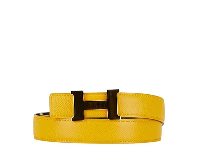 Hermès Hermes H-Belt Constance Reversible Belt Black Yellow ref.1727211 ...