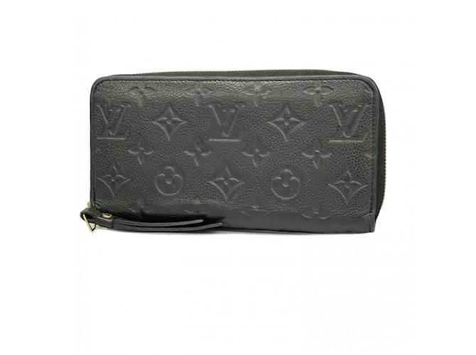 Louis Vuitton Long Wallet Monogram Empreinte Zippy M61864 Noir Black ...