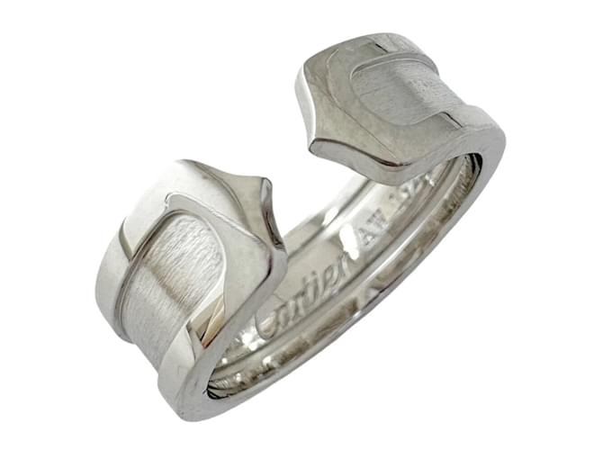 Cartier 2C Band Ring in 18K White Gold ref.1731467 - Joli Closet